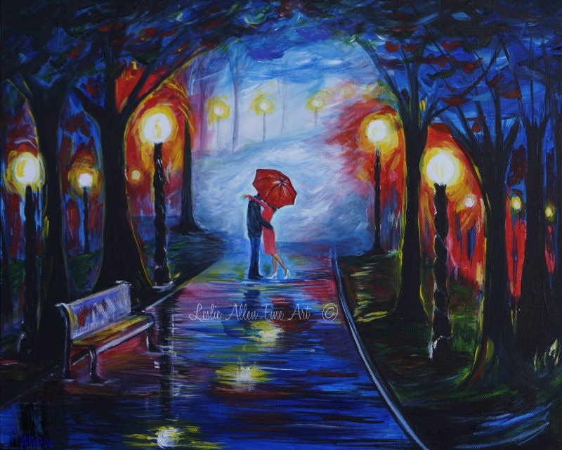 Couple Art Print Couple Painting Print GICLEE Love Couple