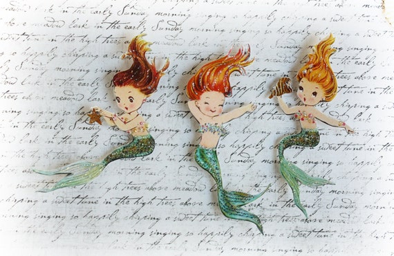 Mermaid Die Cut Embellishments for Scrapbooking Cardmaking