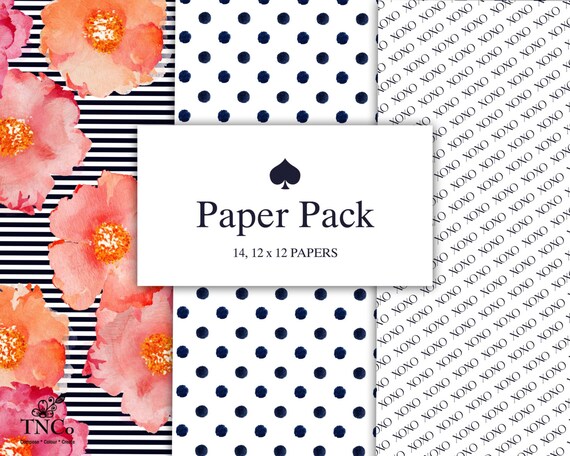 Digital scrapbook paper Modern prints by tinkerncodigital