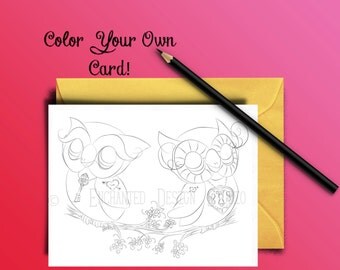 Unique owl valentine card related items | Etsy