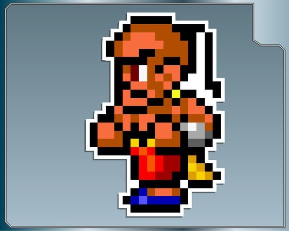 YANG Sprite No. 1 from Final Fantasy IV 8 Bit Vinyl Decal
