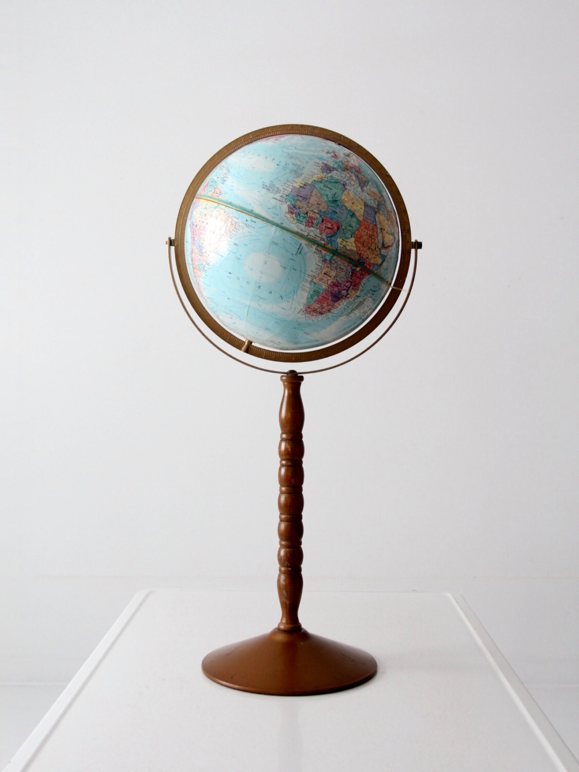 vintage world globe 1970s replogle globe on tall stand