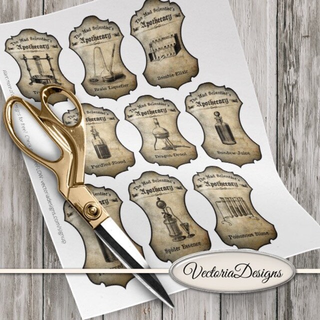 Crafting Printables Digital Collage Sheets and by VectoriaDesigns