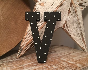 Wooden letter v | Etsy