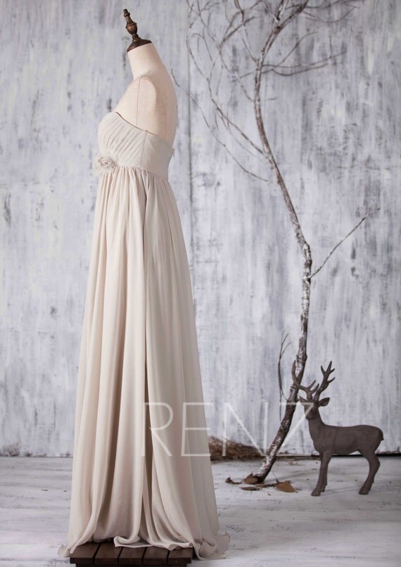 2016 Cream Beige Bridesmaid Dress Long Wedding Dress By Renzrags