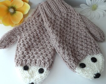 Unique hedgehog mittens related items | Etsy