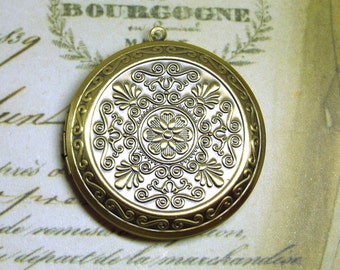 Antique brass locket | Etsy