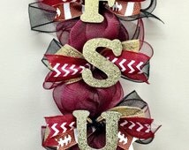 Unique football mesh wreath related items | Etsy