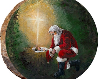 Kneeling santa | Etsy