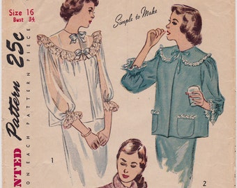 Bed jacket pattern | Etsy