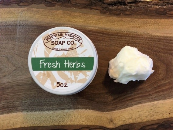 Fresh Herbs Body Butter by MountainMadnessSoap on Etsy