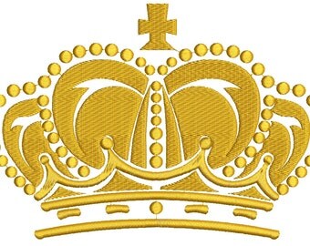 crown embroidery design 3 sizes by embroiderypapatedy on Etsy