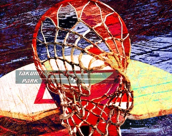 Slam Dunk Abstract Art Basketball Art Print Modern by TakumiPark
