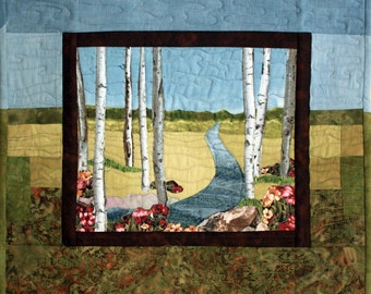 Birch tree quilt | Etsy