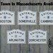 Official Painted Wood Entering Boston Sign Handmade