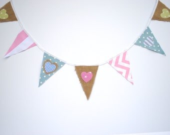 Shabby chic bunting | Etsy