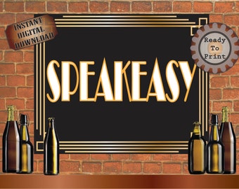 1920s speakeasy sign | Etsy
