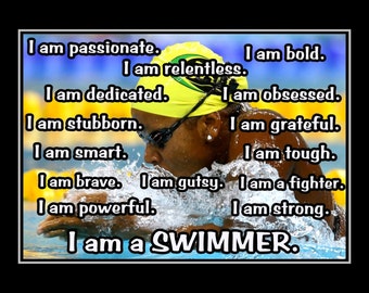 I am a swimmer | Etsy