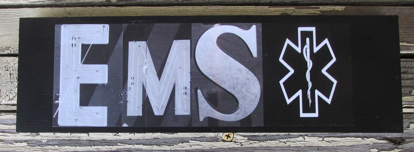 EMS Emergency Medical sign paramedic sign fire department