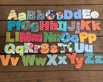 Popular items for fabric alphabet on Etsy