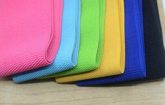 4 inch 100mm Wide Patterned Colored Elastic Band by StrapCrafts
