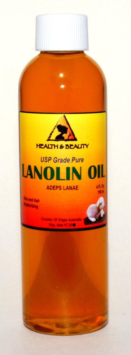 4 oz LANOLIN OIL USP Grade 100% Pure Skin Hair by HBOilsCenter