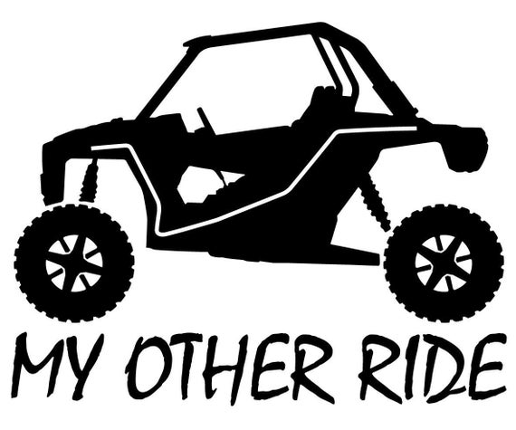 Two 2 My Other Ride Vinyl Decals Stickers SxS RZR Free