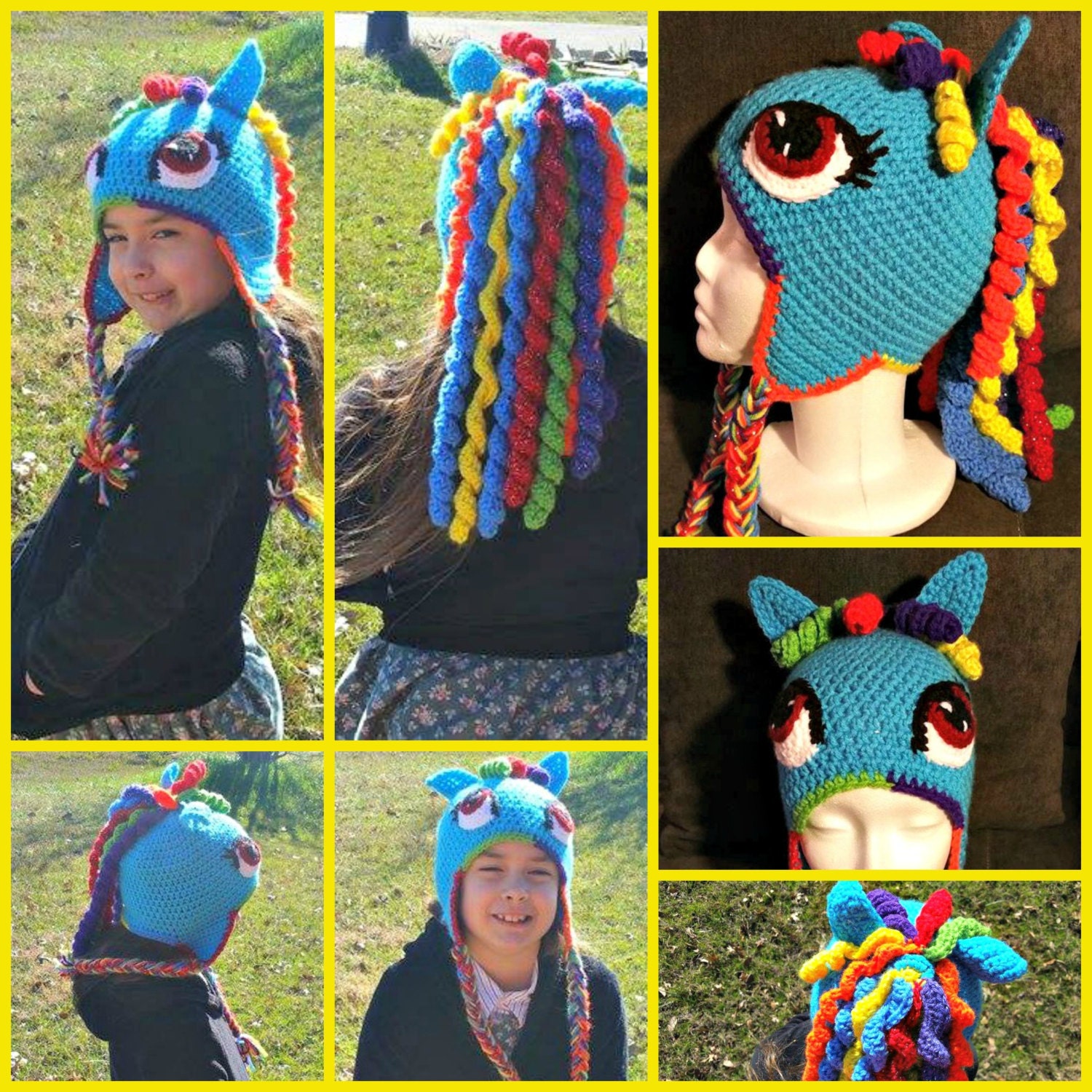 Rainbow Horse Hat Rainbow hat horse hat custom by madewiththekids