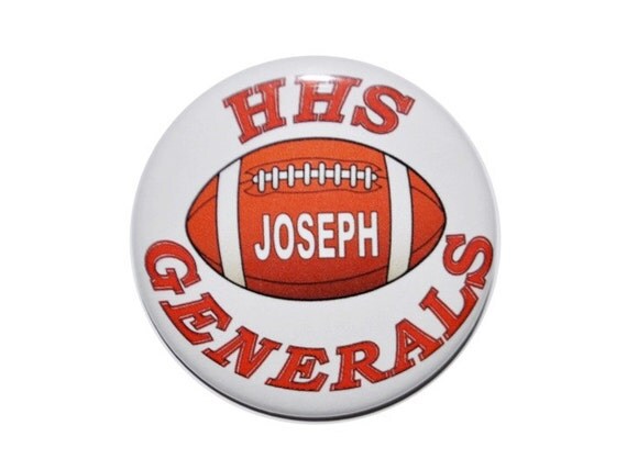 Personalized football pin name tag name badge football theme