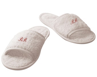 Monogram slippers | Etsy