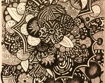 Abstract pen and ink | Etsy