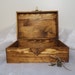 Stained Keepsake Box Stained Wooden Box Lockable Stained