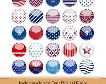 Patriotic USA Digital Paper: Fourth of July America