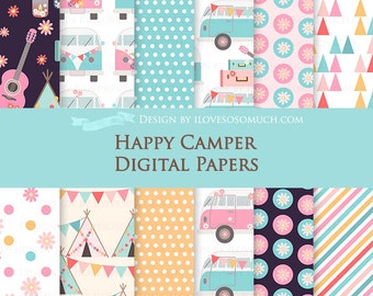 Retro camper clipart | Etsy