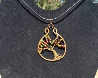 Wire tree necklace | Etsy