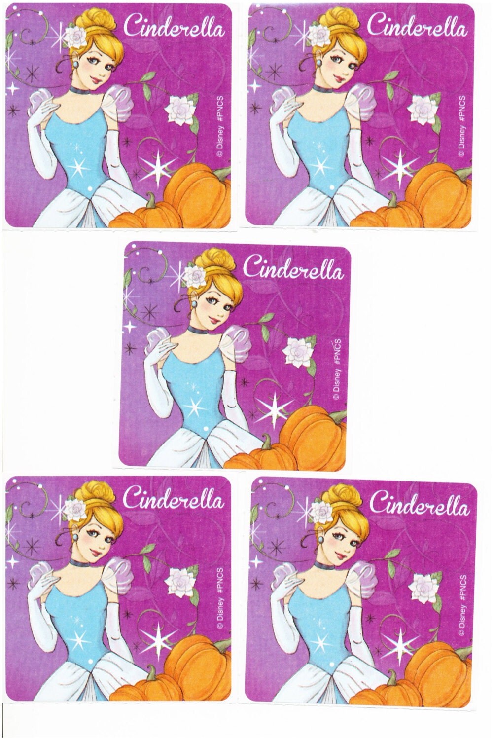 Disney Princess Cinderella Stickers Envelope Seals Favors