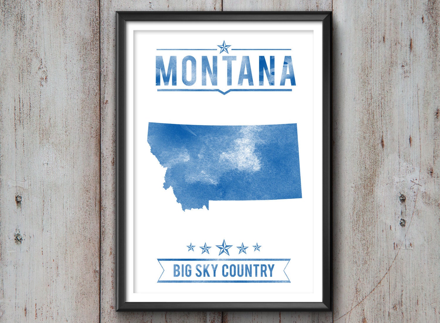 Montana State Typography Print Typography by IdeateCreateStudio