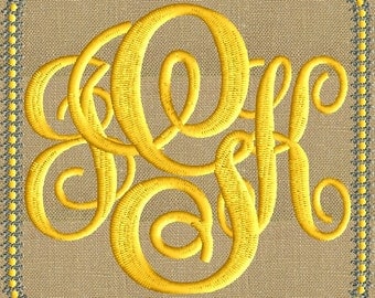 Victoria Font Frame Monogram Embroidery Design Font by StitchElf