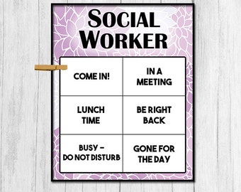 Social worker sign | Etsy