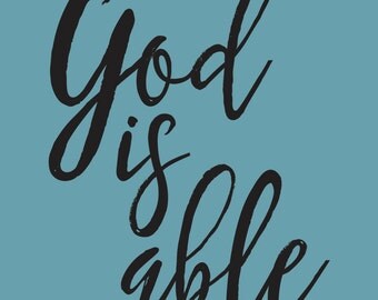 God is able | Etsy