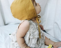 Unique linen bonnet related items | Etsy