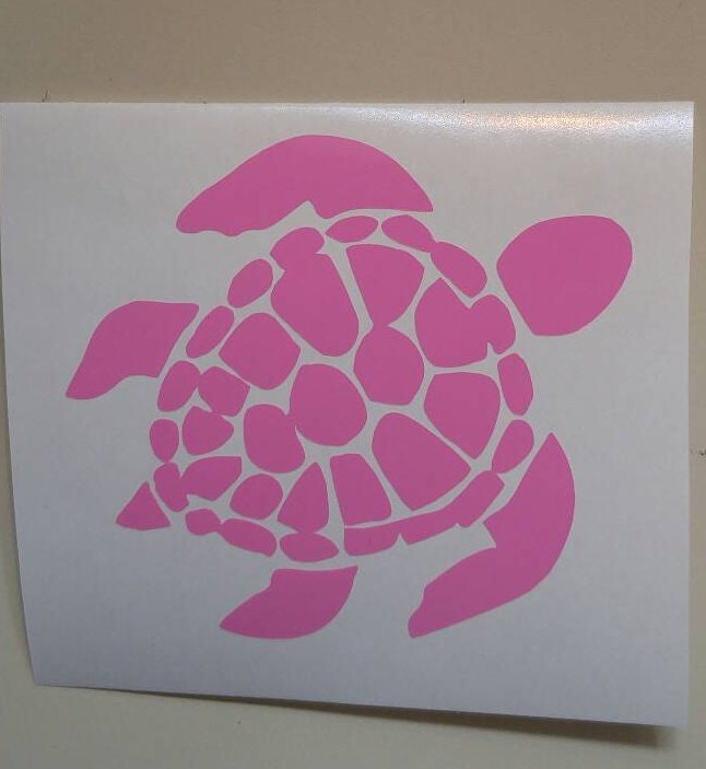 Sea Turtle Decal permanent vinyl perfect for beach by CandiGifts