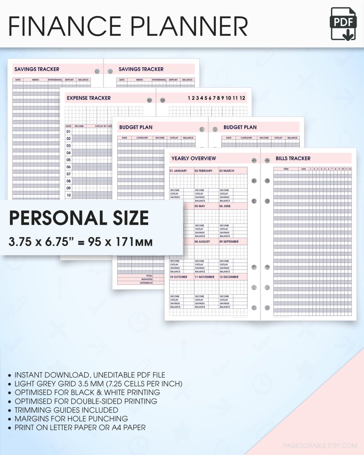Finance Planner Filofax Personal Size Inserts Printable finance-planner-filofax-personal-size-inserts-printable