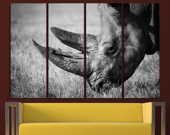 Rhino wall art | Etsy