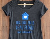 Unique real estate shirt related items | Etsy