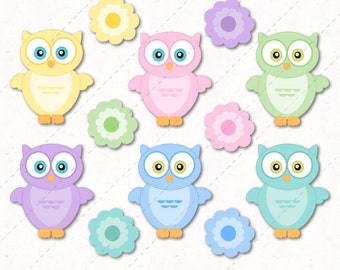 Owl Clip art Owls Digital Owl clipart Scrapbook Supplies