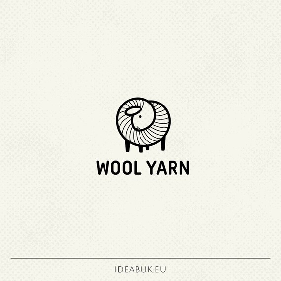 One of a kind logo Wool logo Sheep logo Yarn logo Knit