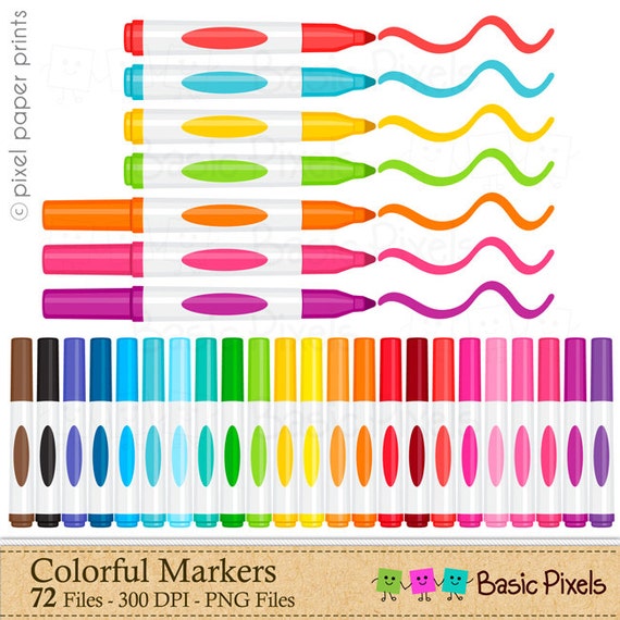 Marker clipart Digital Clip Art Art Supplies Art Party