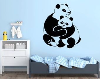 Panda wall decal | Etsy