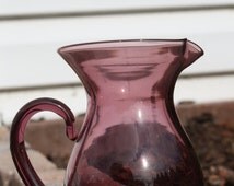 Unique purple glass pitcher related items | Etsy